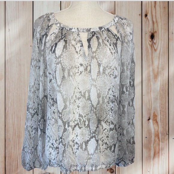 Jennifer Lopez | Tops | Jennifer Lopez Python Cut Out Blouse | Poshmark